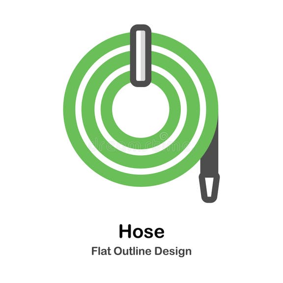 Hose Outline Flat Illustration Stock Vector - Illustration of ...
