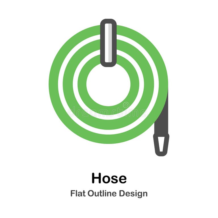 Hose Outline Flat Illustration Stock Vector - Illustration of ...