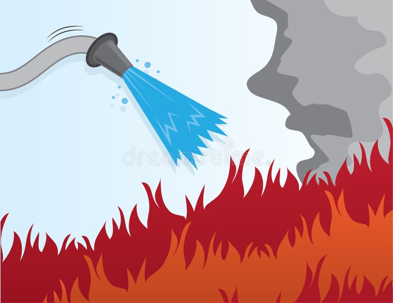 Hose Putting Out Fire stock vector. Illustration of save - 28905187