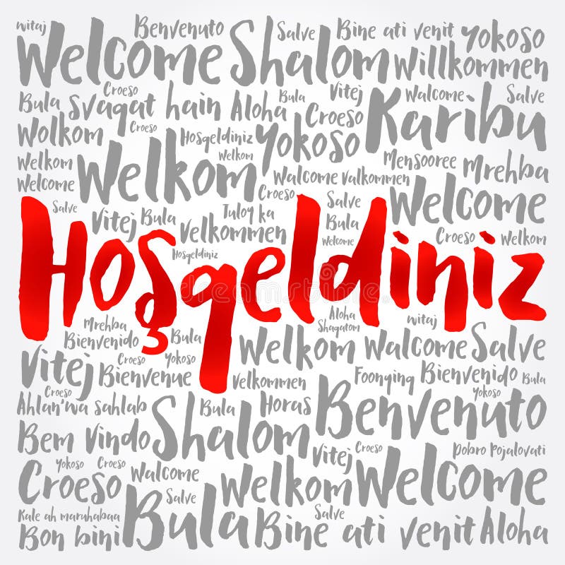 Hosgeldiniz (Welcome in Turkish) Word Cloud in Different Languages ...