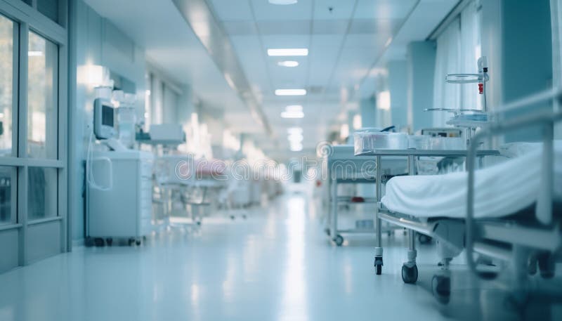 Hospital - Abstract Background Stock Photo - Image of blue, blurred ...