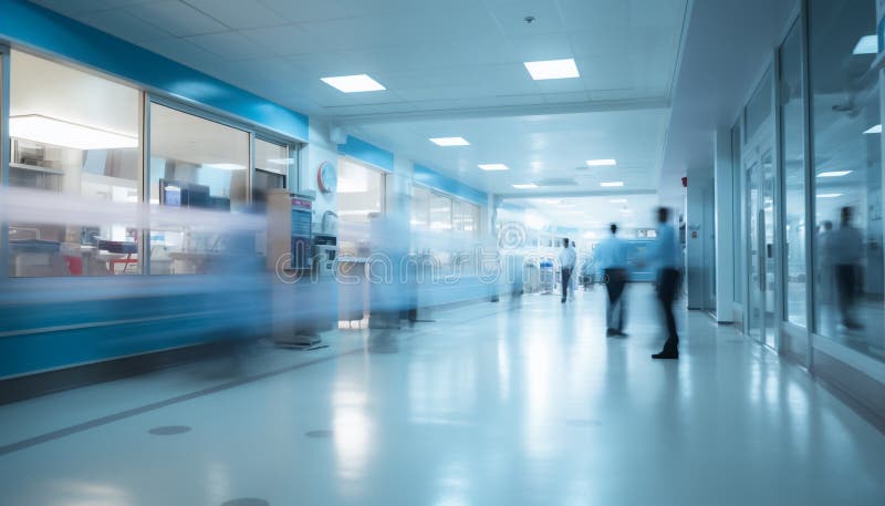 Hospital - Abstract Background Stock Photo - Image of blue, blurred ...