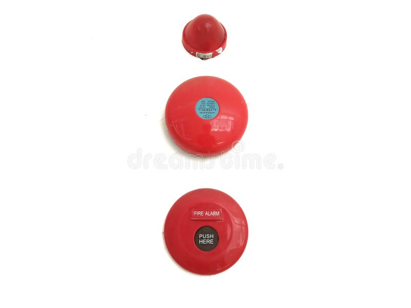 Hospital Alarm Bell or Fire Alarm on White Wall Background Stock Image ...
