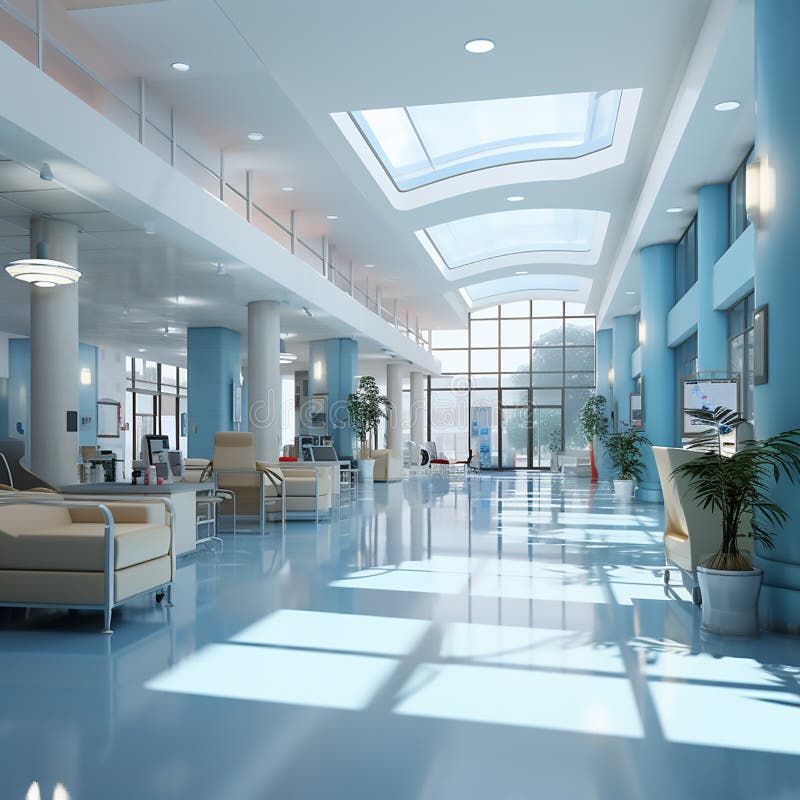 Hospital background stock illustration. Illustration of interior ...
