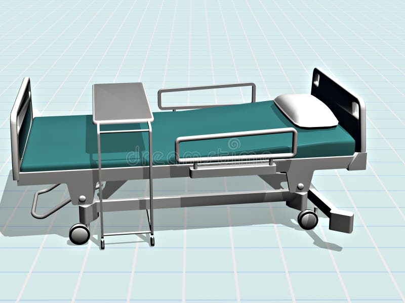 Hospital bed stock illustration. Illustration of bedding - 3333471
