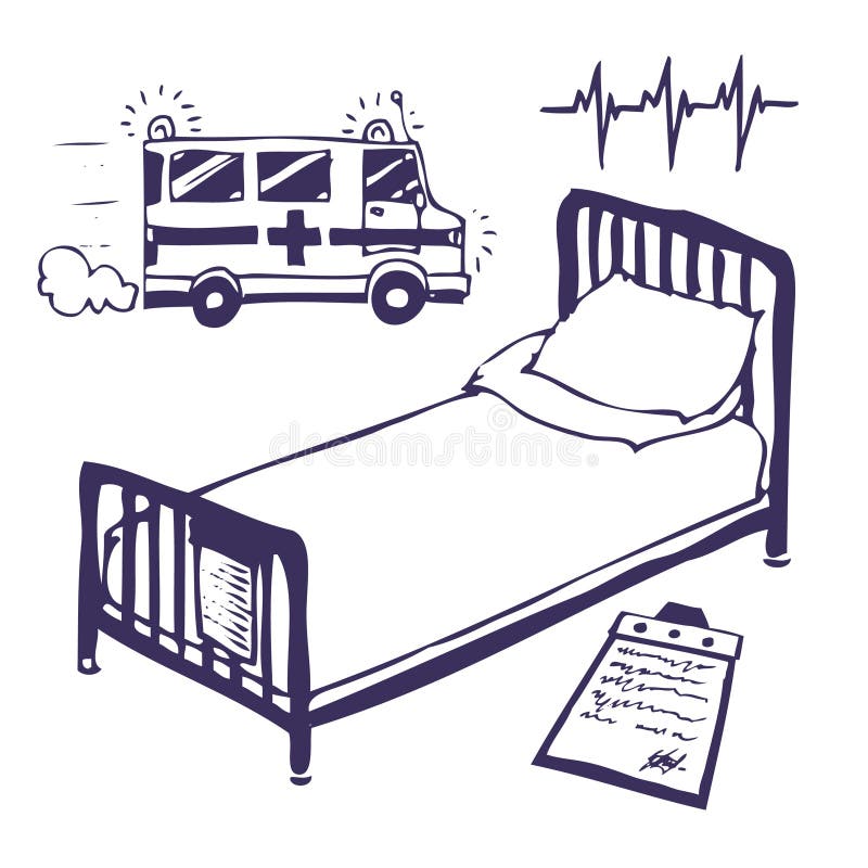 Hospital Bed Drawing Stock Illustrations – 2,399 Hospital Bed Drawing ...