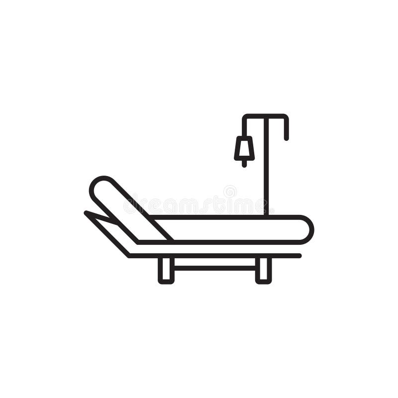 Hospital bed icon vector stock vector. Illustration of medical - 348419990