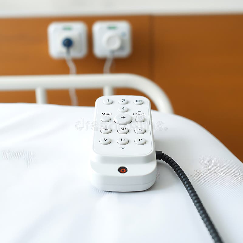 A Hospital Bed Remote Control with Buttons for Position Adjustments ...