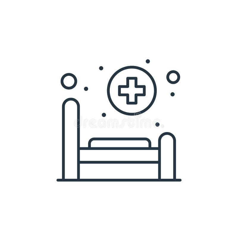 Hospital Bed Vector Icon. Hospital Bed Editable Stroke Stock Vector ...