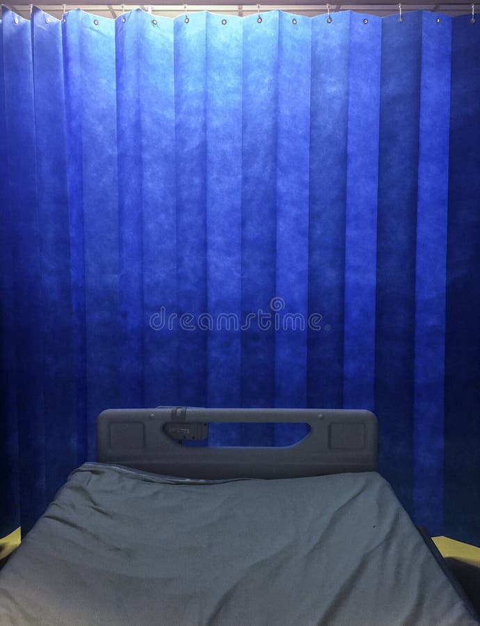 Hospital Bed stock photo. Image of perspective, curtain - 149977194