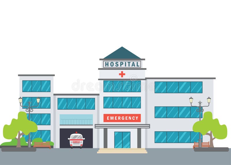 Hospital Building Cartoon Vector Element Design Template Stock Vector ...