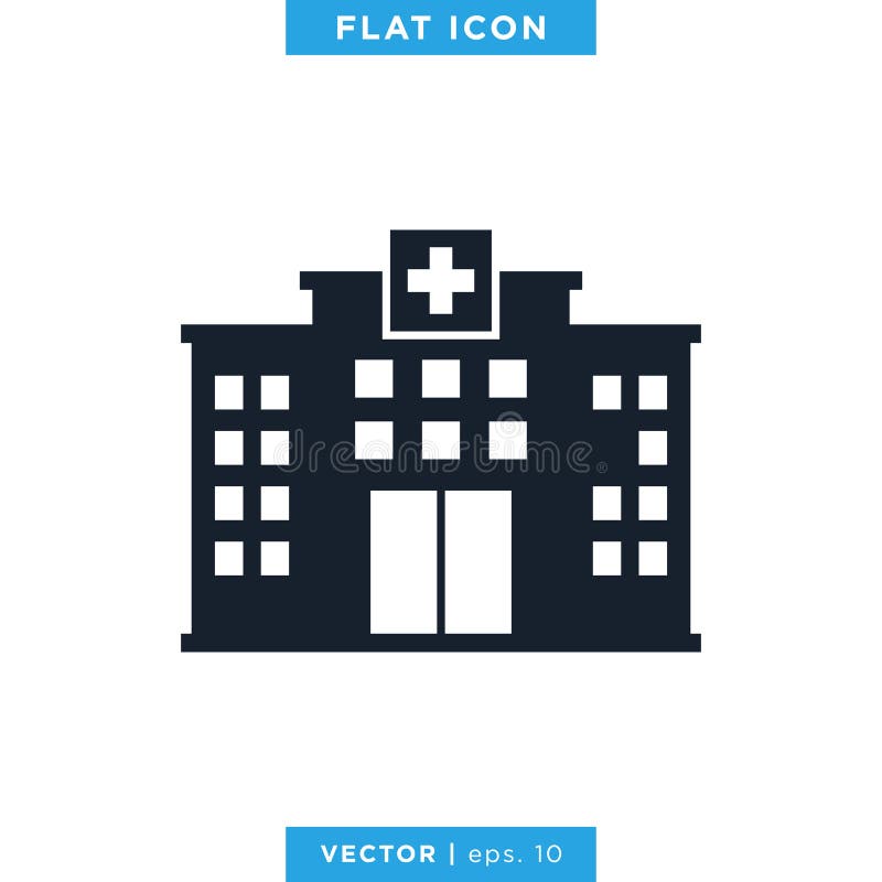 Hospital Building Icon Vector Logo Design Template Stock Vector ...