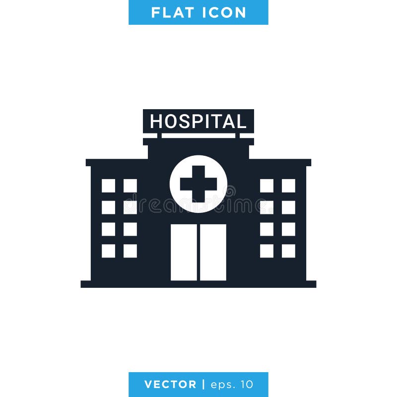 Hospital Building Icon Vector Logo Design Template Stock Vector ...