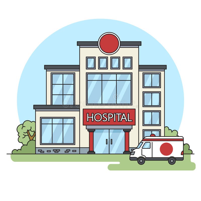 Hospital Building Medical Science Stock Vector - Illustration of white ...