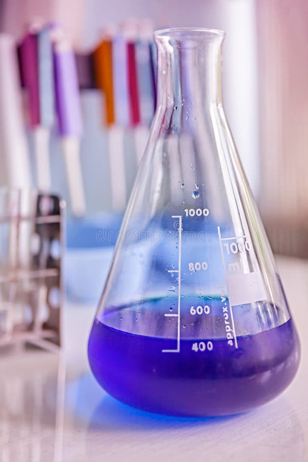 Hospital, Chemistry Lab, Reagent Beaker Stock Image - Image of hospital ...