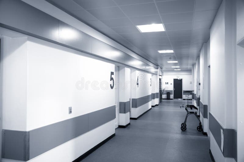 Hospital walkway stock image. Image of corridor, depressing - 9231763