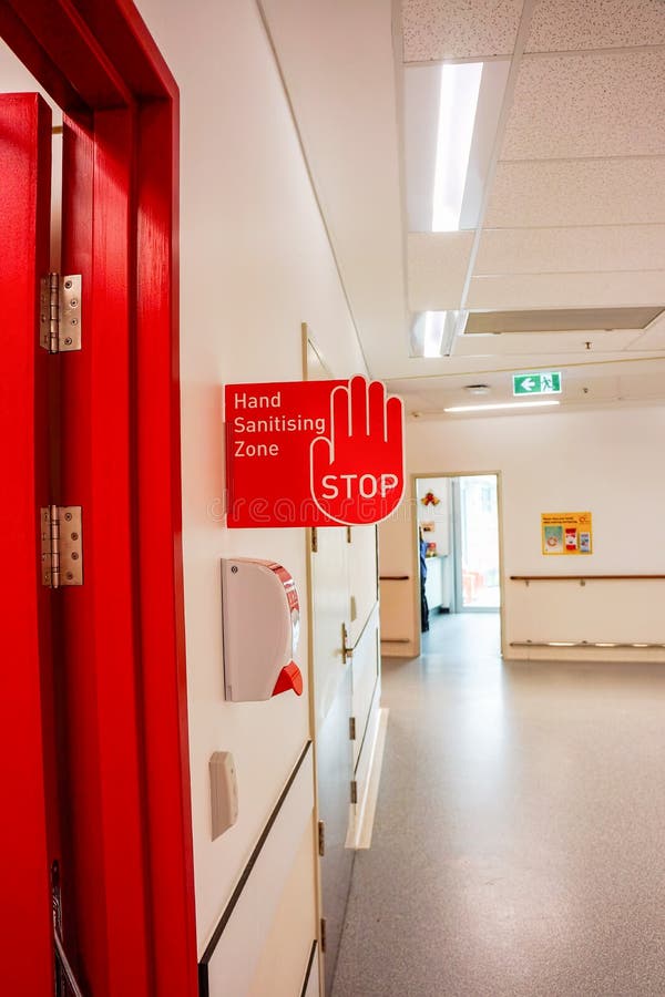 Hospital corridor stock image. Image of stop, hospital - 87852319