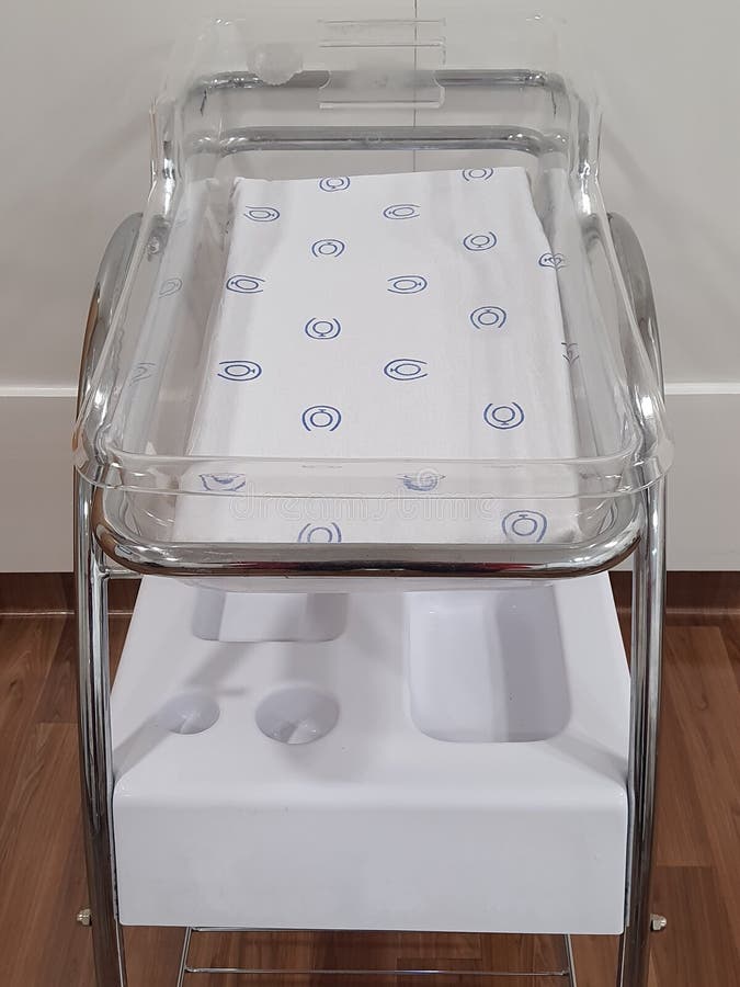 Hospital Crib for Newborns, Empty and Isolated . Stock Image - Image of ...