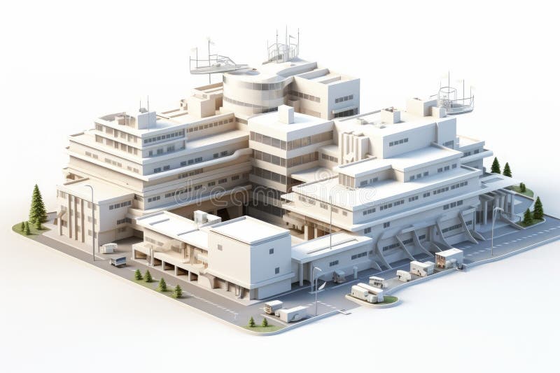 Hospital 3d Icon Building. Generate Ai Stock Illustration ...