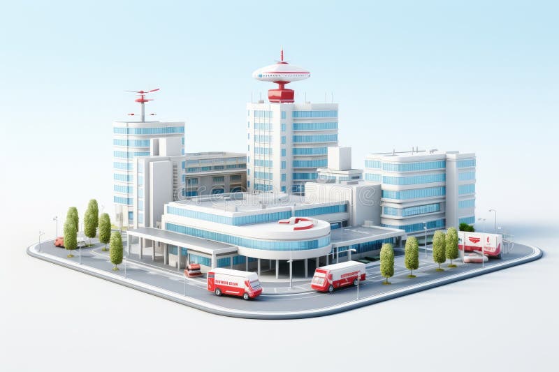 Hospital 3d Icon Lab. Generate Ai Stock Illustration - Illustration of ...