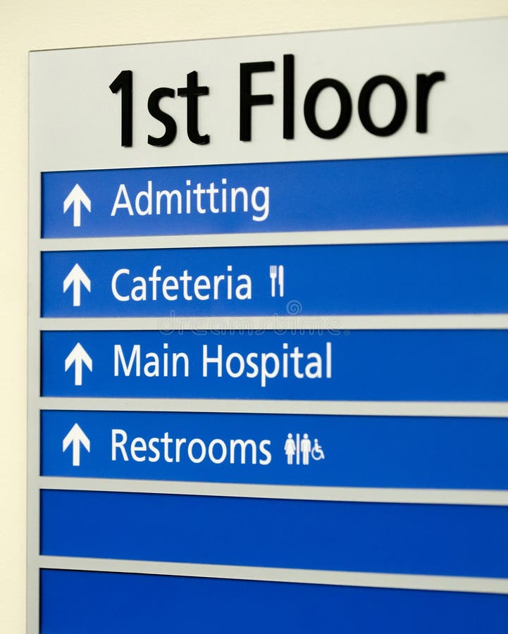 Hospital Directory on Wall of First Floor Stock Photo - Image of clinic ...