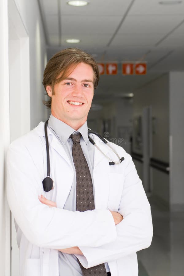 Hospital doctor stock photo. Image of clinical, coat, concentration ...