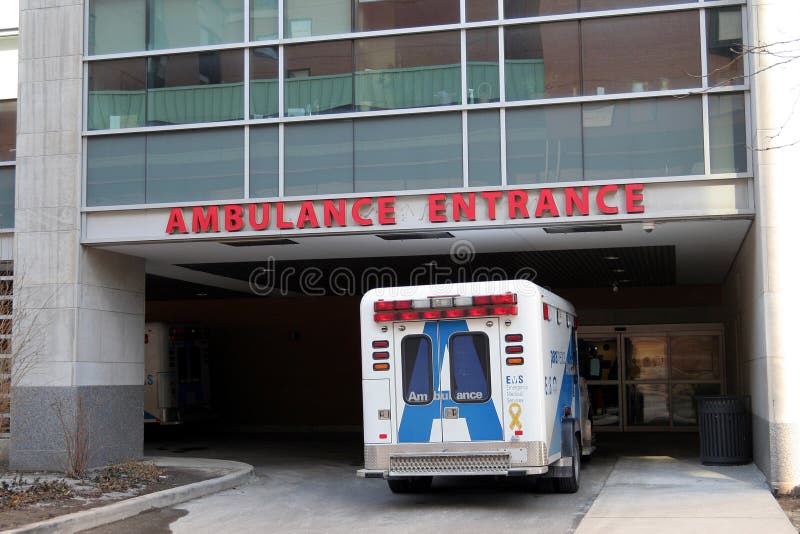 Hospital Emergency Entrance Stock Image - Image of driveway, quiet: 3879605