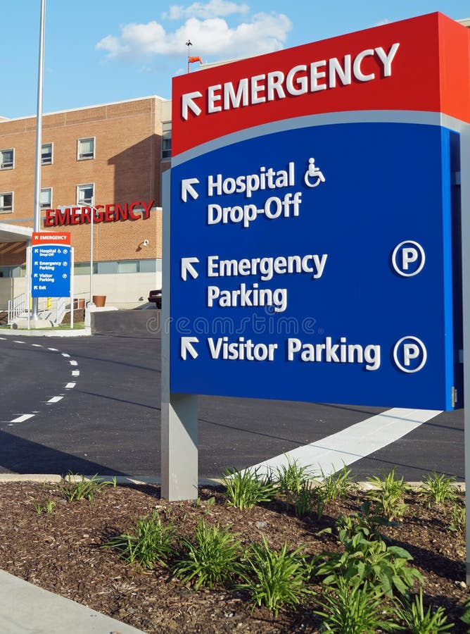 Hospital Emergency Room Sign Stock Image - Image of disease, facility ...