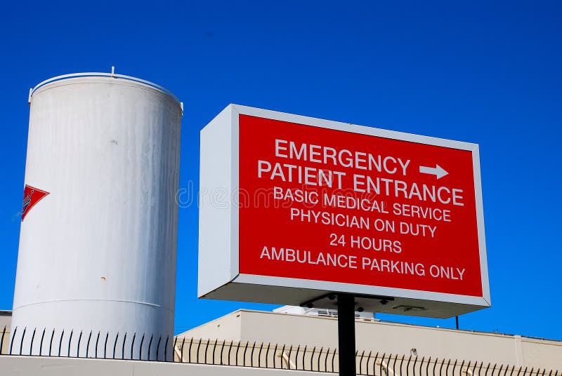 Emergency Hospital Signage stock photo. Image of hospital - 4784894
