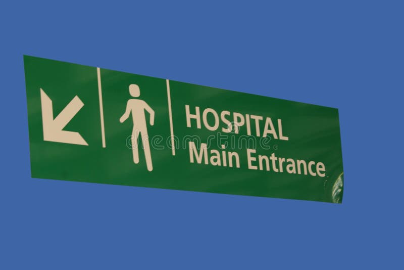 Hospital entrance sign stock image. Image of hospital - 2188919
