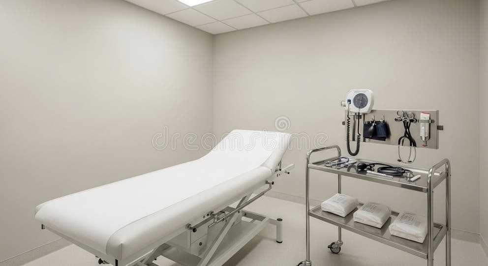 Minimalist Medical Examination Room with Essential Equipment for ...