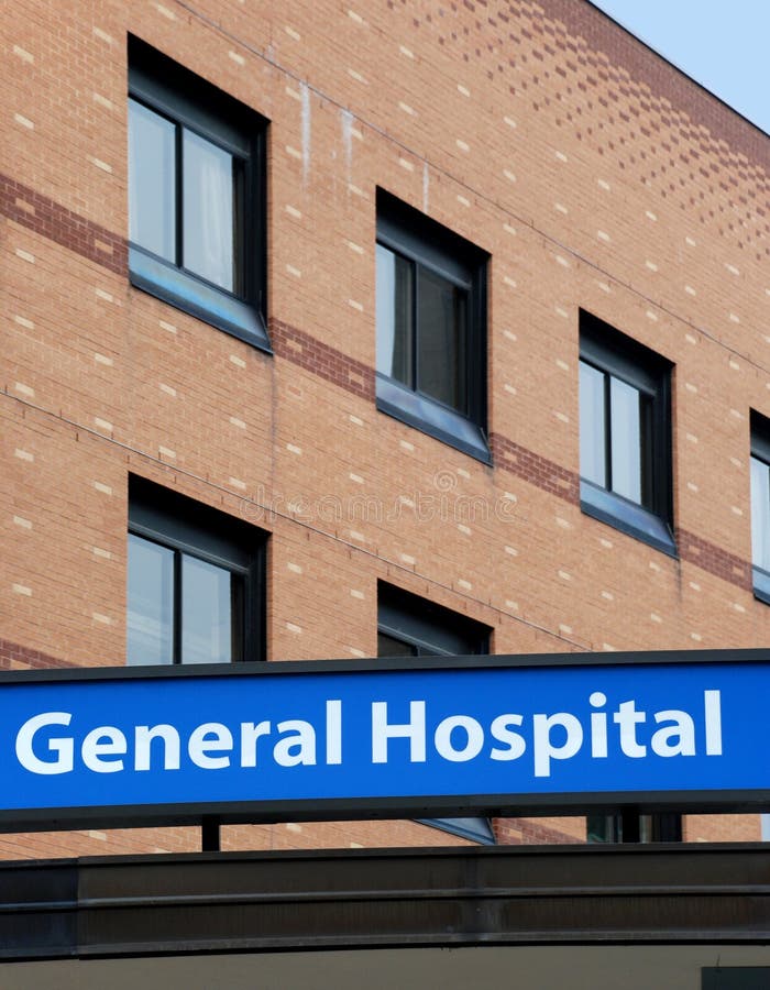 Hospital facade with sign stock image. Image of siding - 3580019