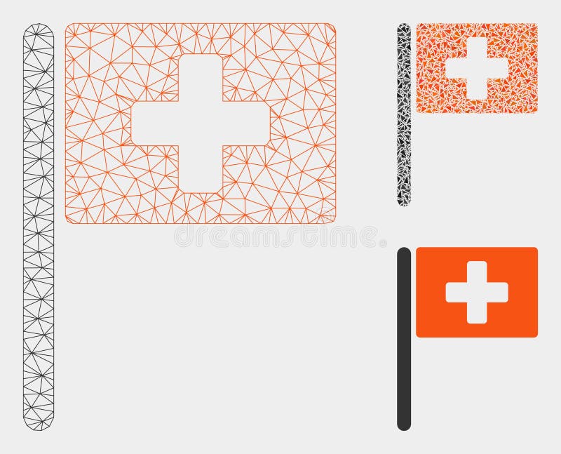 Hospital Flag Vector Mesh Carcass Model and Triangle Mosaic Icon Stock ... Hospital Flag Vector Mesh Carcass Model and Triangle Mosaic Icon Stock ...