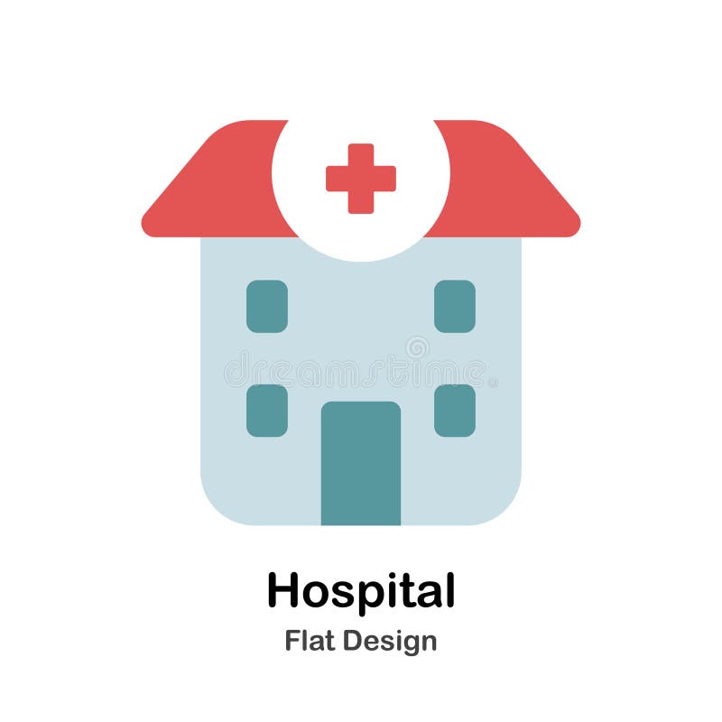 Hospital Flat Illustration stock vector. Illustration of infirmary ...