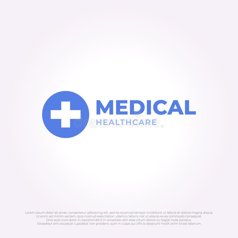 Hospital Flat Logo Design. Plus Templates for Medical Stock Vector ...