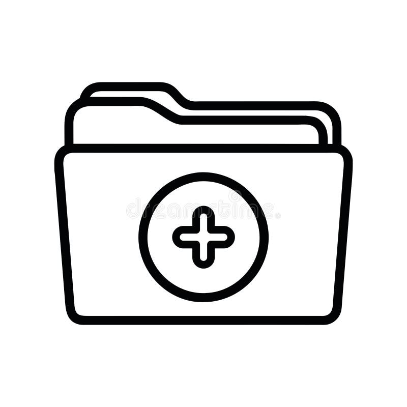 Hospital folder icon stock vector. Illustration of folder - 295536899