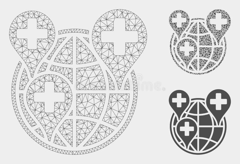 Hospital Global Network Markers Vector Mesh Carcass Model and Triangle ... Hospital Global Network Markers Vector Mesh Carcass Model and Triangle ...