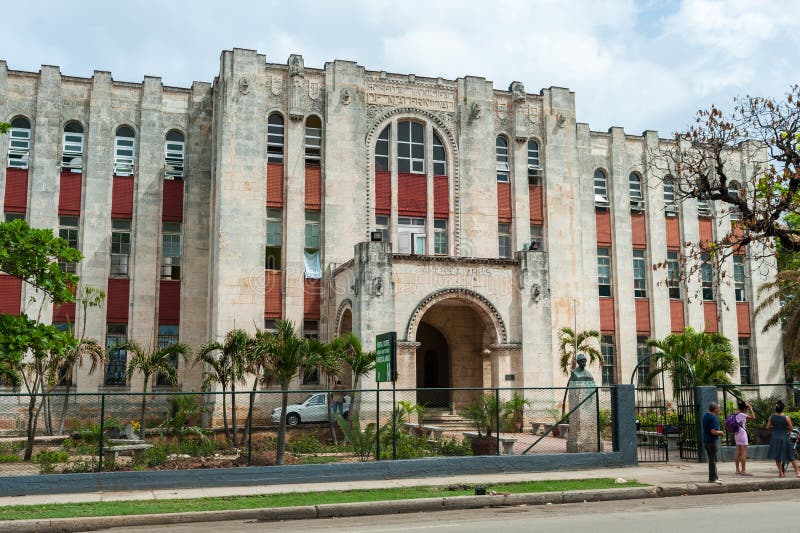 Hospital in Cuba stock image. Image of habana, column - 27130255