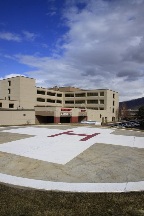 Hospital & Helipad stock image. Image of flight, critical - 15745089