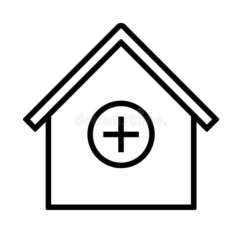 Hospital line icon stock vector. Illustration of filled - 172770077