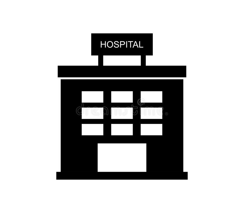 Hospital Icon Illustrated in Vector on White Background Stock ...