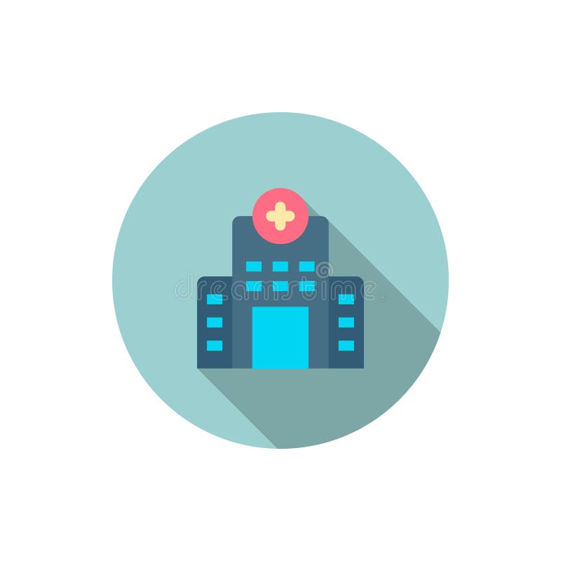 Hospital Icon , Vector Flat Long Shadow Design Stock Vector ...