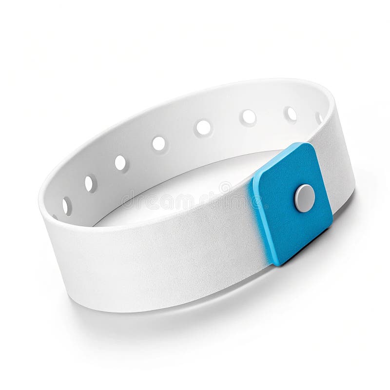 Hospital ID Wristband on White Background Stock Illustration ...