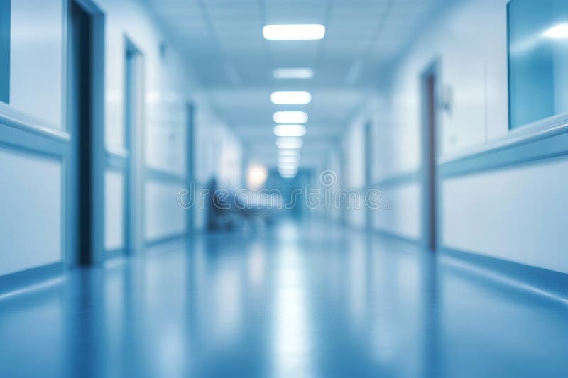 Hospital Interior with Abstract Medical Background. Stock Photo - Image ...