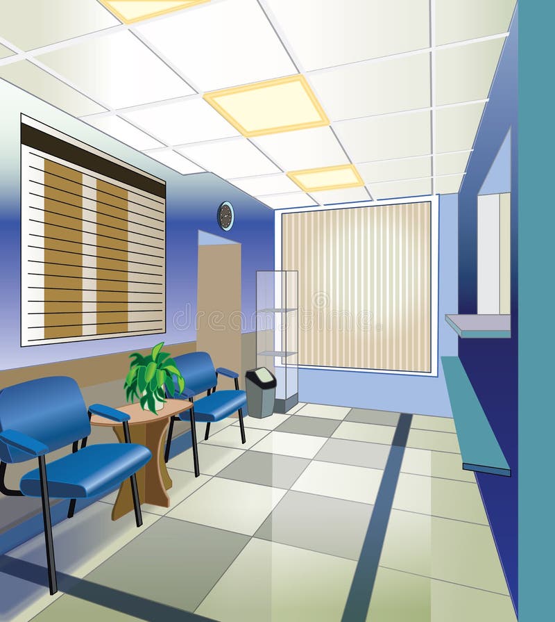 Hospital interior stock vector. Illustration of outline - 34687103