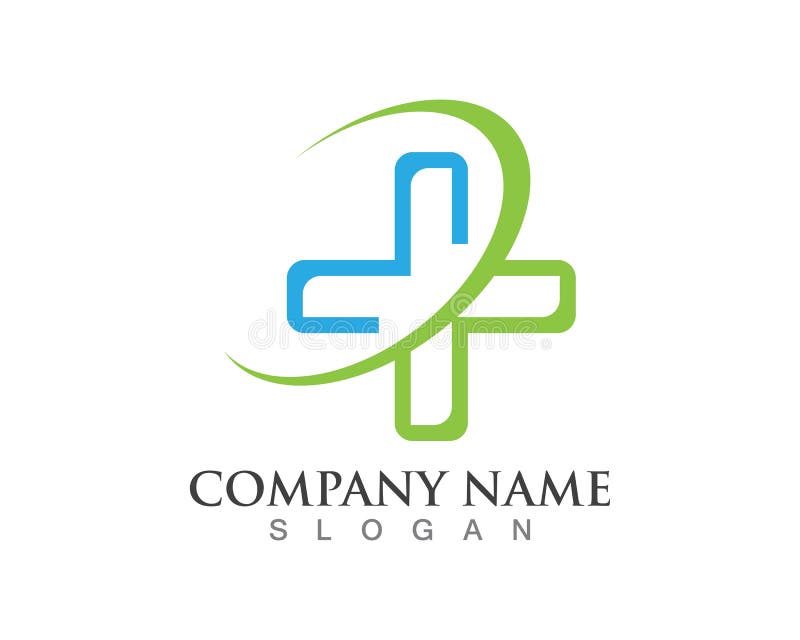 Hospital Logo Design Symbol Stock Vector - Illustration of four ...