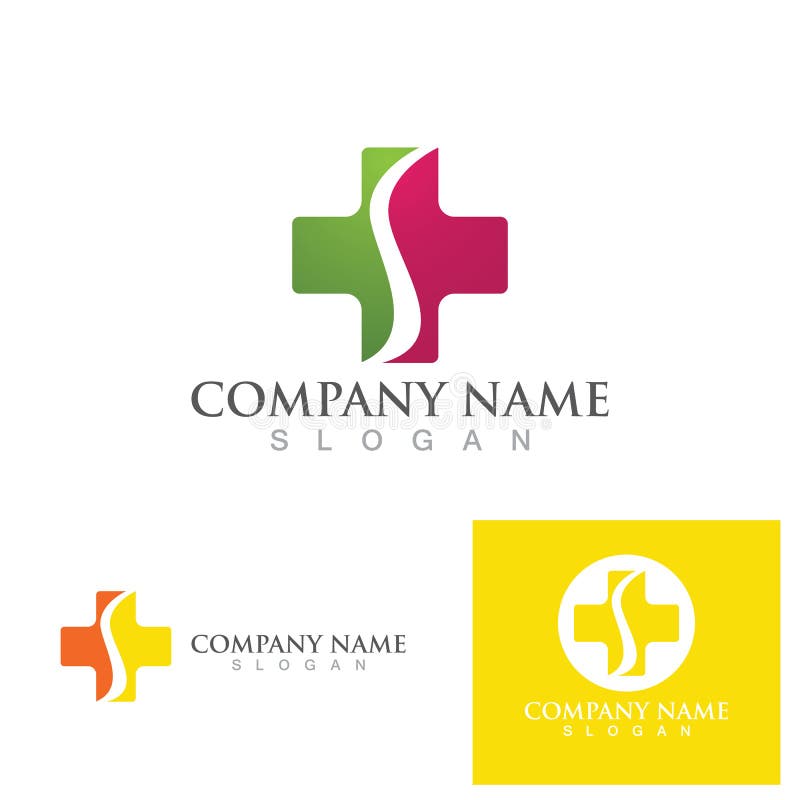 Hospital Logo Symbol Vector Template Stock Vector - Illustration of ...