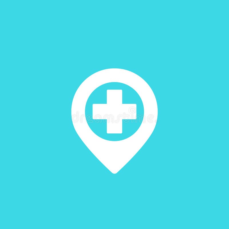 Hospital Mark, Map Pointer Vector Stock Vector - Illustration of place ...