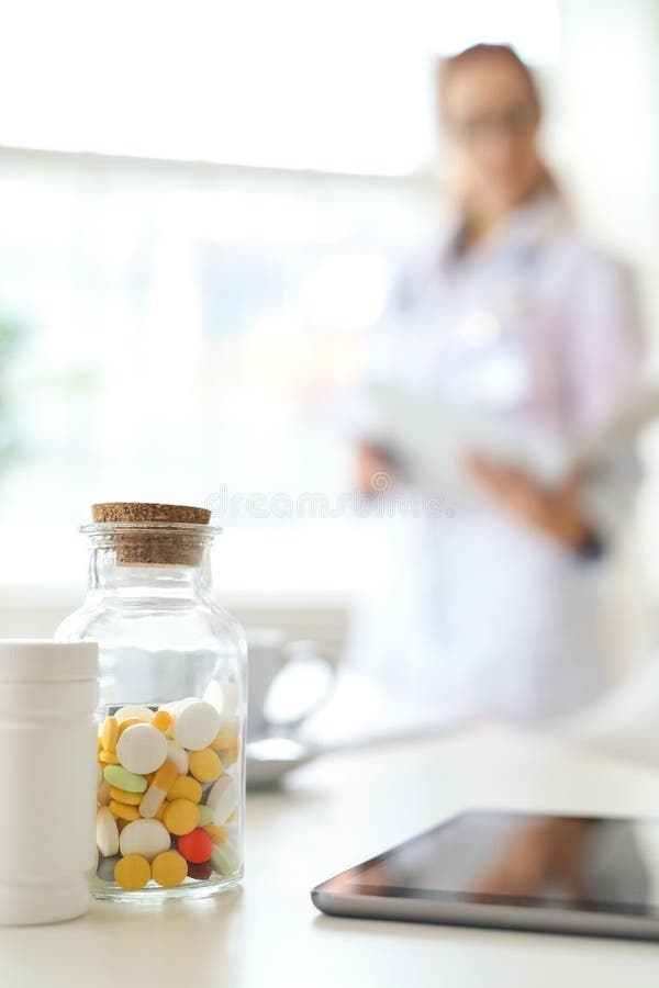 Doctor at work stock image. Image of drugstore, antibiotics - 115749319