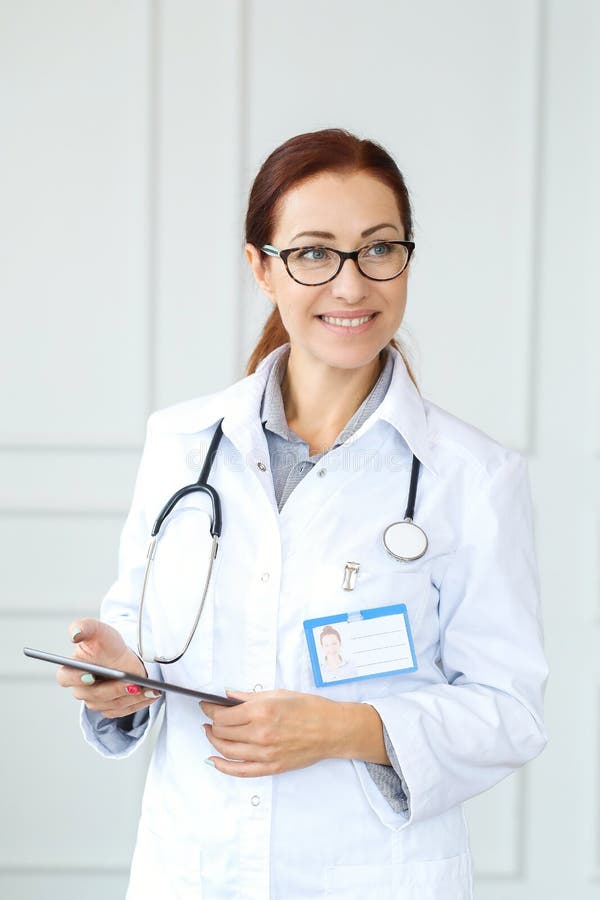 Doctor at work stock image. Image of caucasian, clinic - 115749225